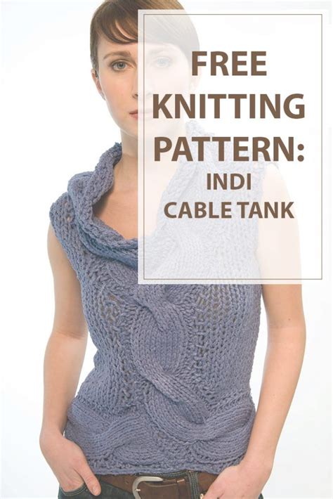 Indi Cable Tank Knitting Pattern Housewiveshobbies In 2024 Cable