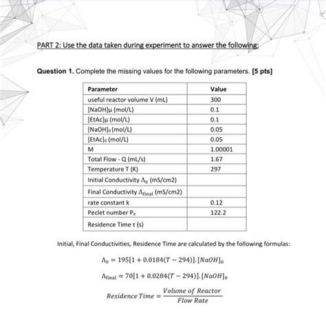 Solved PART Use The Data Taken During Experiment To Chegg
