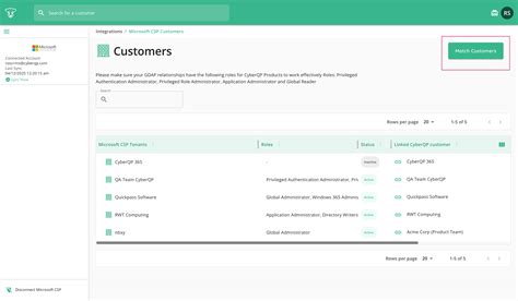 Match Microsoft Csp Tenants To Cyberqp Customers Gdap Cyberqp