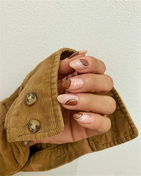 33 Pretty Brown And White Nails You Have To See Nail Designs Daily