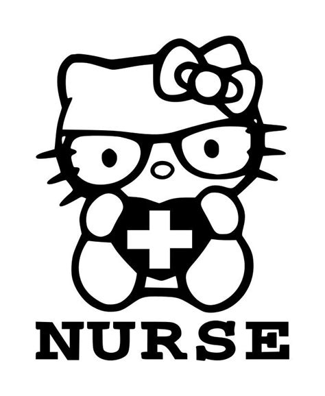 Nurse Hello Kitty Coloring Pages