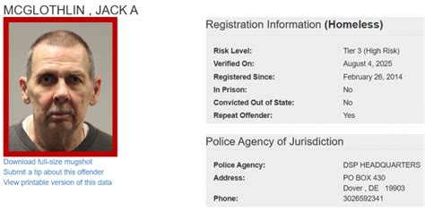 Homeless Sex Offender Notification Delaware State Police State Of Delaware
