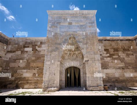 Innenhof Der Sultan Han Traditionelle Karawanserei Sultanhanı