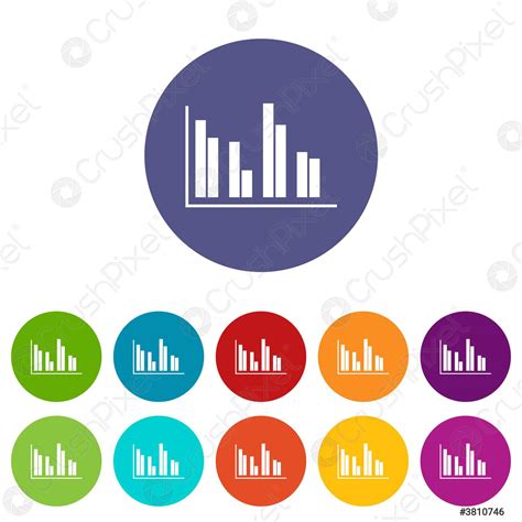 Financial Analysis Chart Set Icons Stock Vector 3810746 Crushpixel