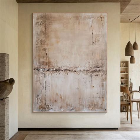 Cream Wabi Sabi Wall Art Large Cream Abstract Art Cream Textured Wall