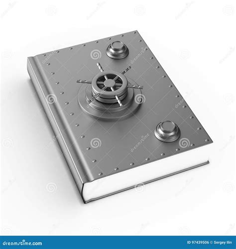 Security Book On White Background Isolated 3d Illustration Stock
