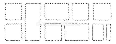 Cute Simple Rectangle Border Set Stock Illustrations 692 Cute Simple