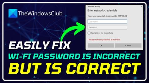 Wi Fi Password Incorrect But Is Correct In Windows 11 Youtube