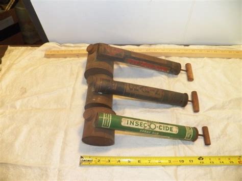 3 Vintage Metal Bug Sprayers