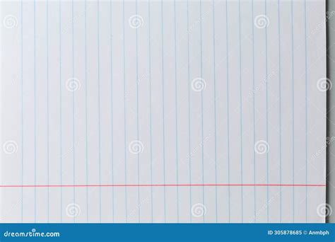 Sheet Of Exercise Book With Lined Paper And Red Margin Stock Image Image Of Schoolwork