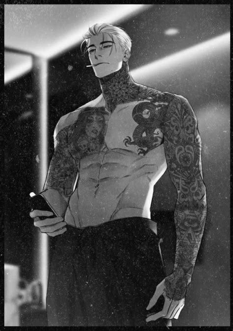 Anime Man Tattoo Handsome Anime Guys Anime Guys Shirtless