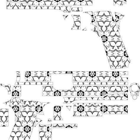 Colt 1911 Svg Engraving Vector Pattern5 For Laser Engraving Inspire Uplift