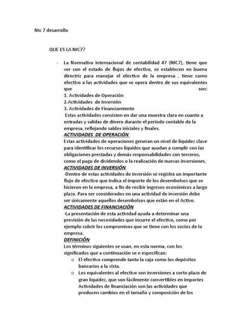 Nic 7 Desarrollo Pdf Normas Internacionales De Informacion