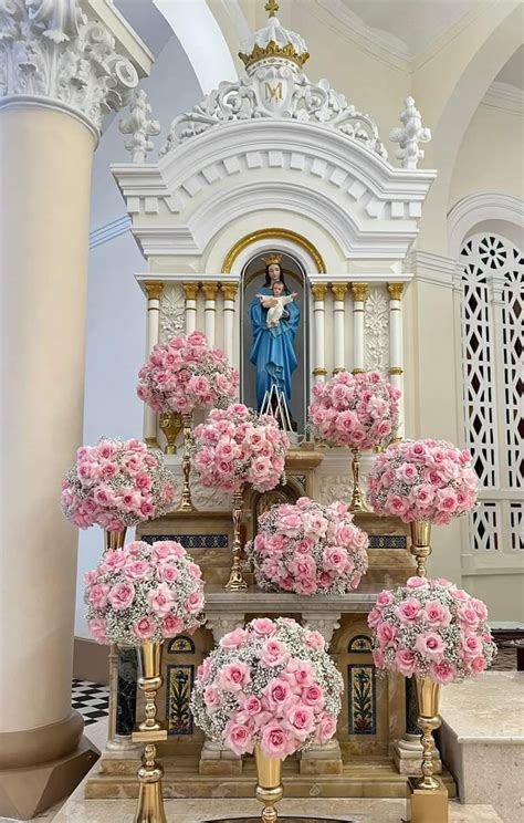 Cắm Hoa Đức Mẹ Maria Trang Trí Nhà Thờ Nghệ Thuật Cắm Hoa Bình Hoa