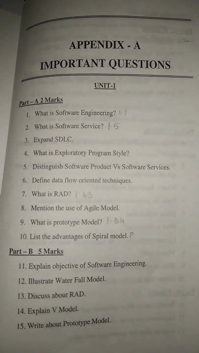 Best 12 Software Engineering Important Questions Unit 1 Madrasuniversity Softwareengin