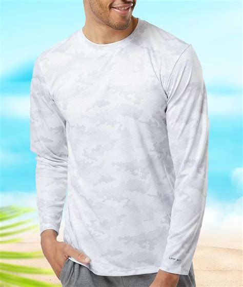Best Mens Pompano Performance Upf Camo Long Sleeve T Shirt Men Shirts