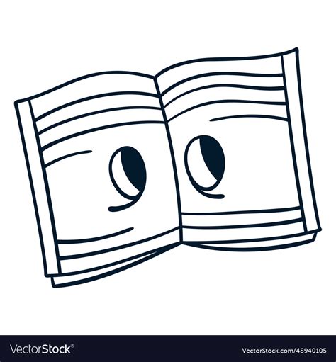 Notebook Stroke Cartoon Royalty Free Vector Image