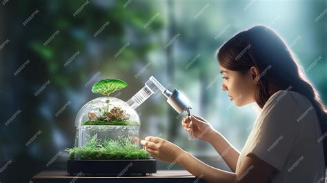 Premium Photo Science Background Microbiologist Scientist Woman