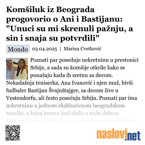 Kom Iluk Iz Beograda Progovorio O Ani I Bastijanu Unuci Su Mi Skrenuli Pa Nju A Sin I Snaja