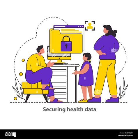 Tech Assisted Health Concept Secure Digital Health Data Protection