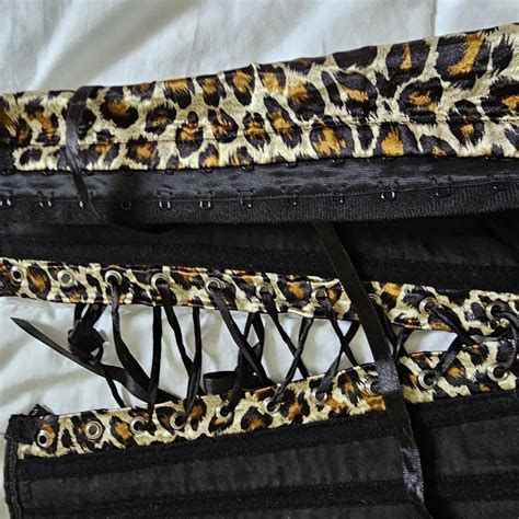 Lepard Print Corset Depop
