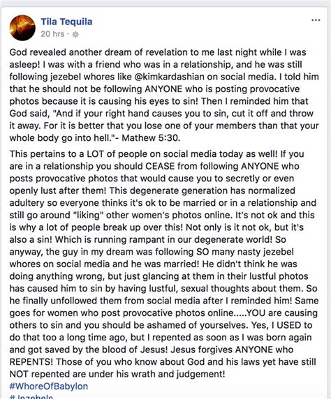 Tila Tequila Calls Kim Kardashian A Whore Over Sexy Selfies On Facebook