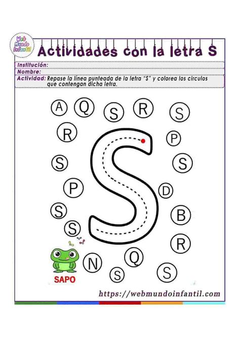 Actividades De Lectoescritura Con La Letra S Web Mundo Infantil