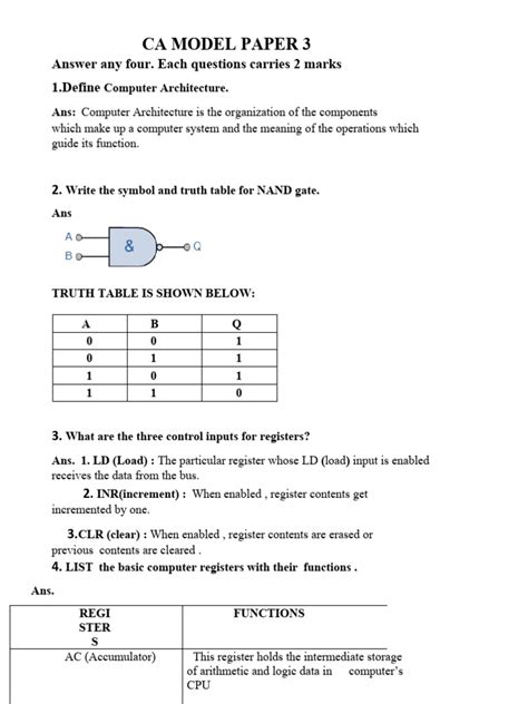 Ca Model Question Paper 03 Pdf Computer Data Storage Central