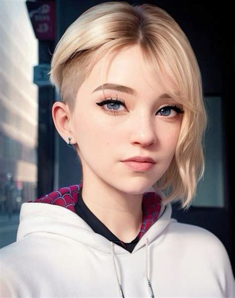 Gwen Stacy Spiderverse Haircut Hair Styles Hair Cuts Half Shaved Hair