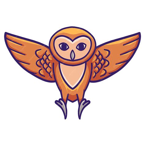 Premium Vector Owl Flying Vector Illustration Icon Mascot Design