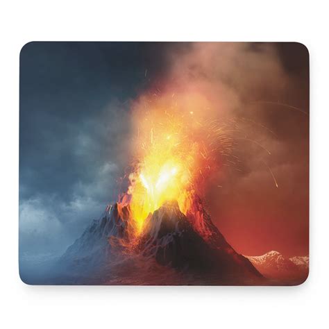 Volcano Eruption Print Mouse Pad Gearfrost