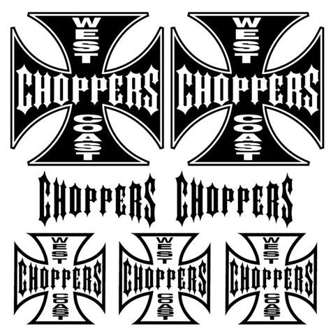 Pegatinas De Coche Clásicas Para Choppers De La Costa Oeste