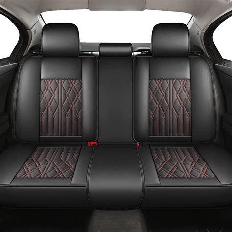 Huidasource Leather Back Row Seat Covers Waterproof Rear Split Bench
