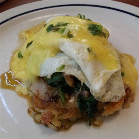 Spinach And Mushroom Hash Brown Stack Recipe