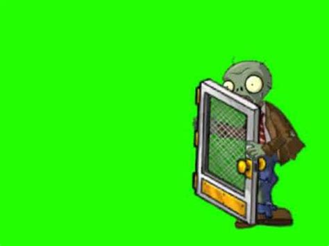 Plants Vs Zombies 2 Zombie With Door Shield Walking Green Screen