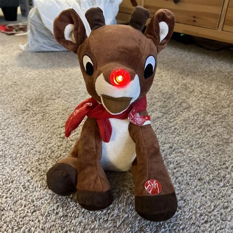 Rare Dandee Musical Animated Rudolph The Red Nosed Reindeer Plush