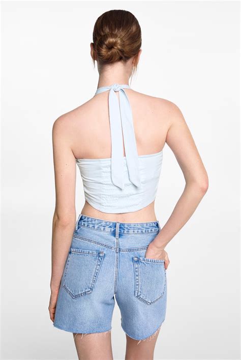 Mango Teen Top Cuello Halter Mujer Mango Teen