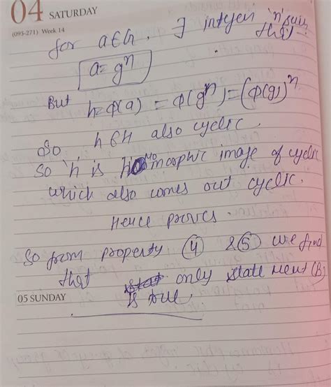 8 Statement A Every Isomorphic Image Of A Cyclic Group Is Cyclic
