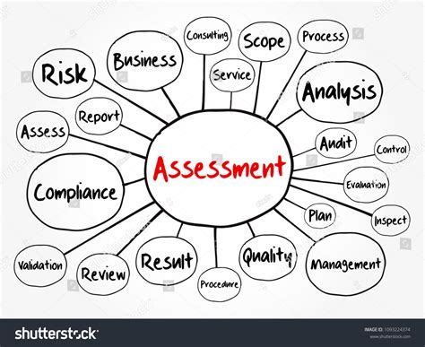 Assessment Mind Map Flowchart Business Concept Stock Vector Royalty