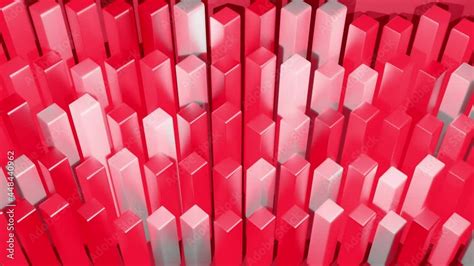 Wiggling Abstract Columns As Abstract Looping Background For Analytical