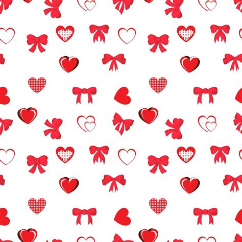 Cute Love And Ribbon Pattern Design 7802075 Vector Art At Vecteezy