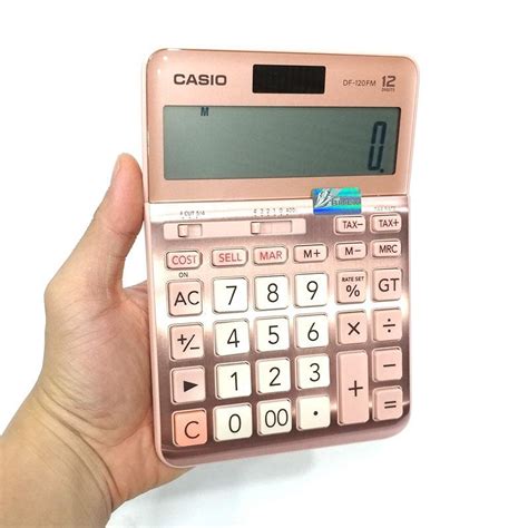 ChÍnh HÃng Máy Tính Casio Df 120fm Pk Màu Hồng 12 Số Tặng 1 File 2