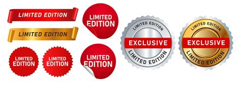 Premium Vector Limited Edition Seal Emblem Red Gild Silver Label Sticker Sign Offer Quality