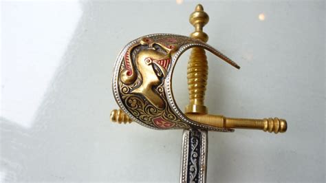 Vintage Miniature Sword Rapier Letter Opener Mini Dagger Brass 7
