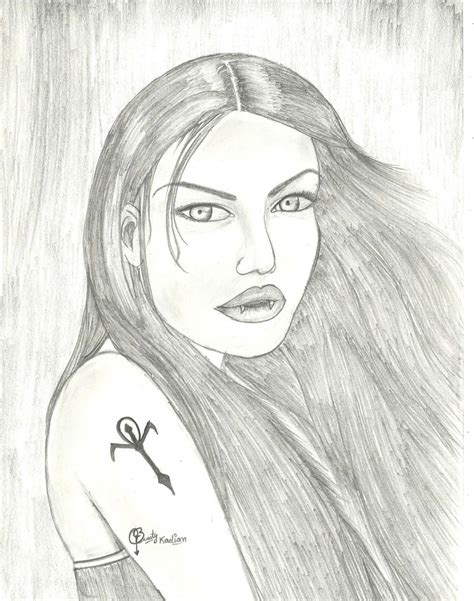 Female Vampire Sketch At Explore Collection Of