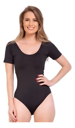 Collant Ballet Body Balé Adulto Manga Curta Meia Manga Parcelamento