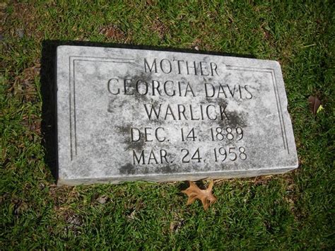 Georgia Davis Waller Warlick 1889 1958 Find A Grave Memorial