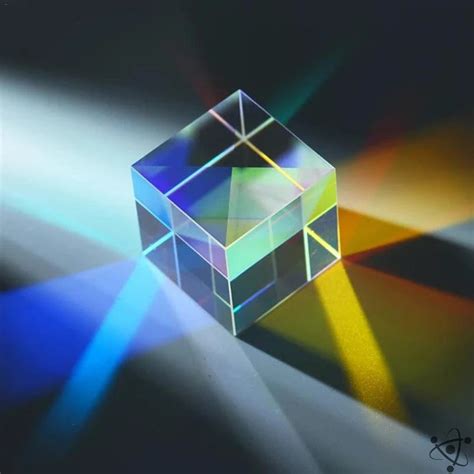 Optical Glass Cube Prism Science Decor