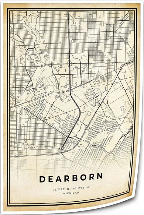 City Of Dearborn Michigan Map Dearborn Mi Zip Code List Maps