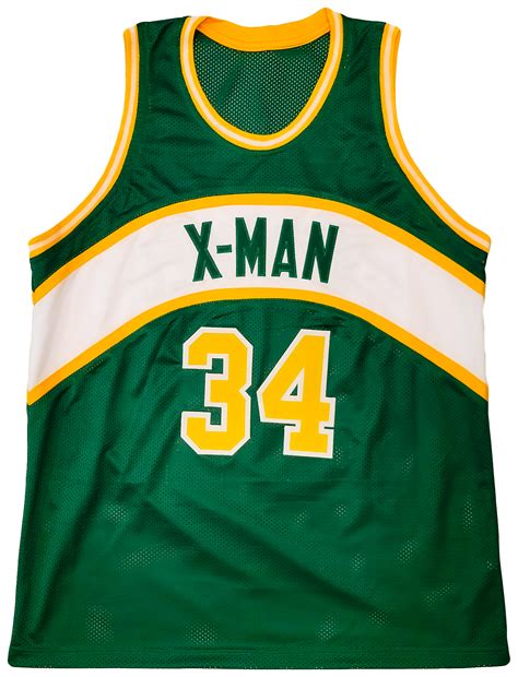 Seattle Supersonics Xavier Mcdaniel Autographed Green Jersey Mcs Holo Stock 202418 Mill Creek